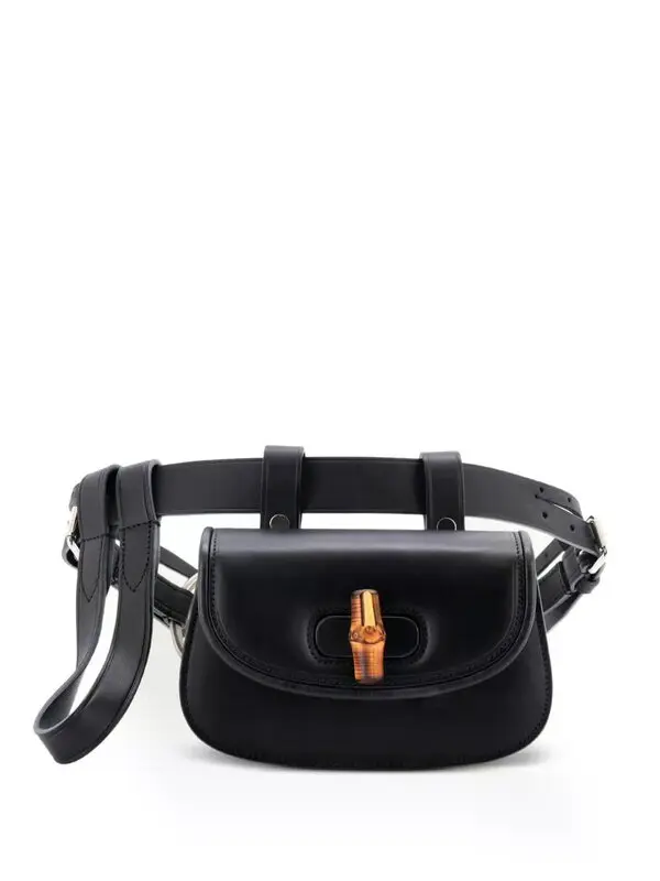 Gucci Bamboo 1947 Leather Mini Belt Bag - Black