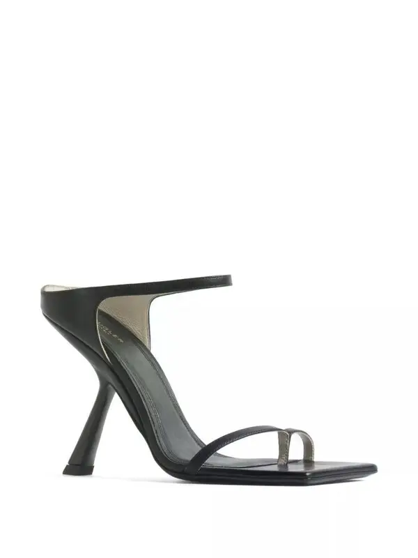MUGLER Square-toe Slip-on Heeled Sandals