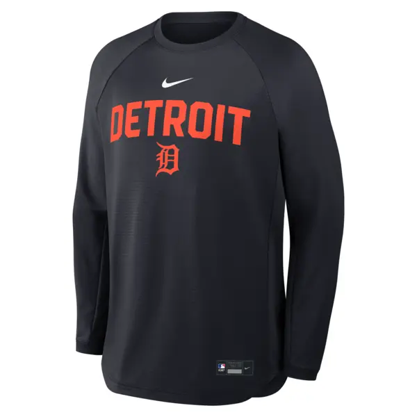 Nike Detroit Tigers Dri-fit Pullover Crew
