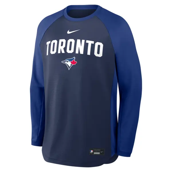 Nike Toronto Jays Authentic Collection Dri-fit Pullover Crew - Blue