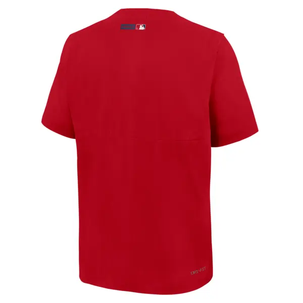 Nike Los Angeles Angels Dri-fit Mlb 1/4-zip Short-sleeve Windshirt - Red