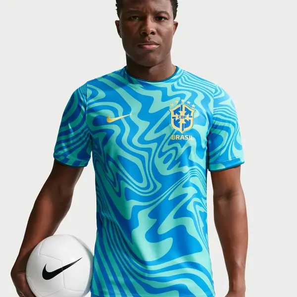 Nike Brazil Academy Pro Dri-fit Soccer Pre-match Short-sleeve Top - Green