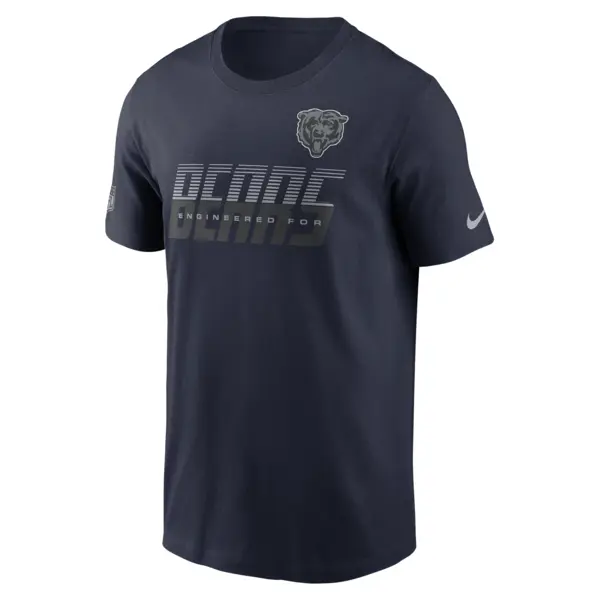 Nike Chicago Bears Sideline Team Issue Dri-fit Nfl T-shirt - Blue