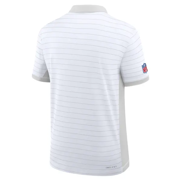 Nike Chicago Bears Sideline Victory Stripe Dri-fit Nfl Polo - White