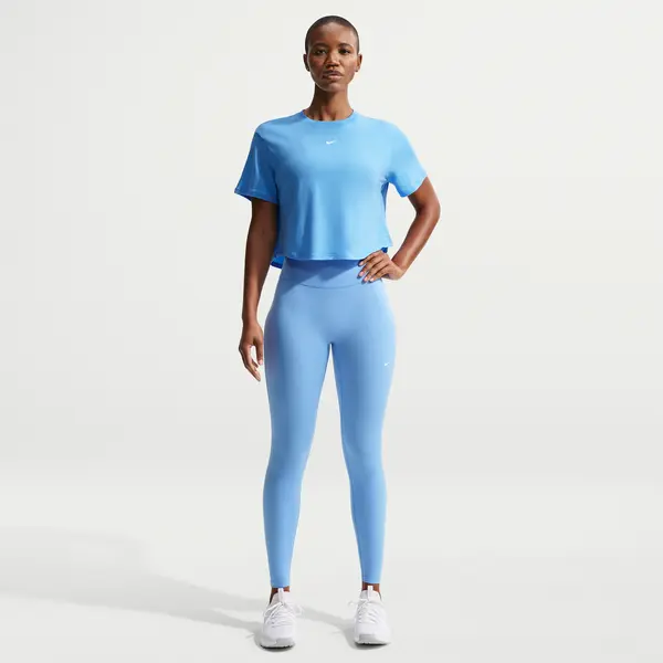 Nike Relaxed Dri-fit Cropped Short-sleeve Top - Blue