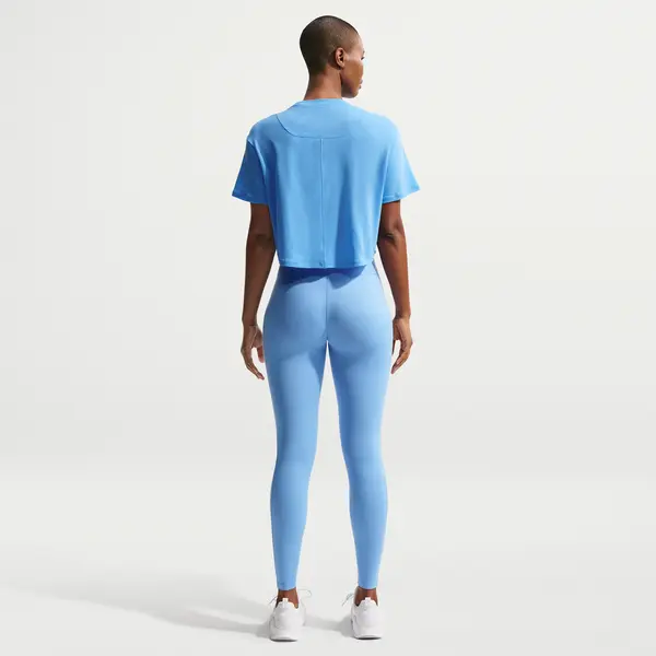 Nike Relaxed Dri-fit Cropped Short-sleeve Top - Blue