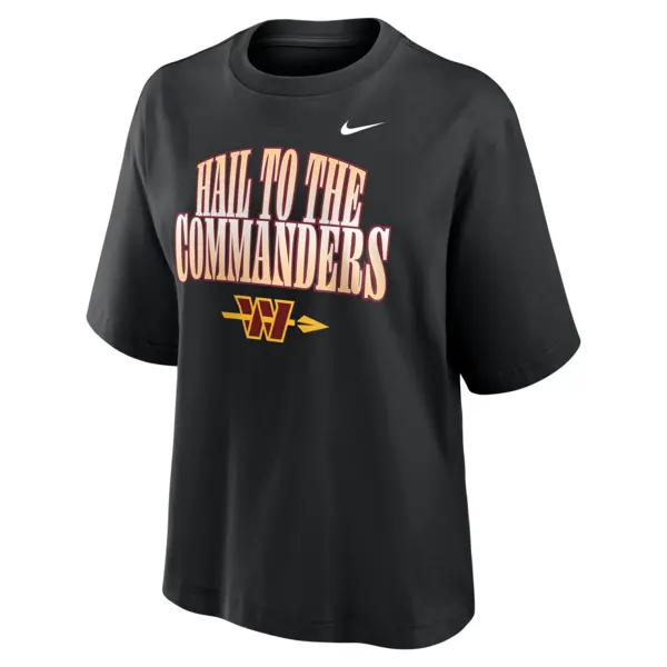 Nike Washington Commanders Alt Redesign Boxy Nfl T-shirt - Black