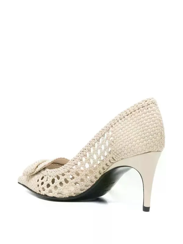 SERGIO ROSSI Braided Woven Pumps - Neutrals