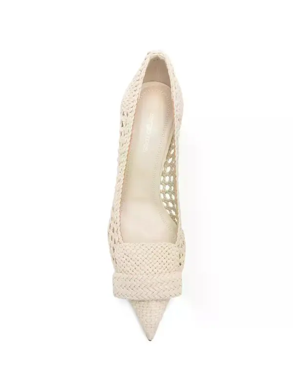 SERGIO ROSSI Braided Woven Pumps - Neutrals