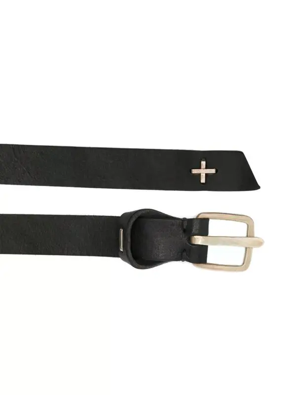 MA+ Buckle-fastening Cross-detail Belt - Black