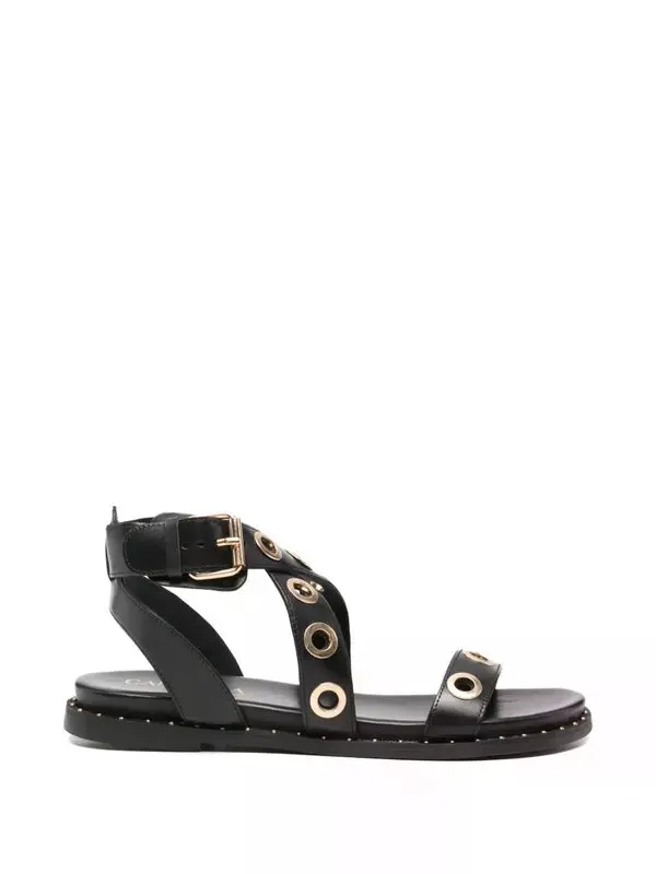 CARMELA Eyelet-embellished Cross-strap Sandals