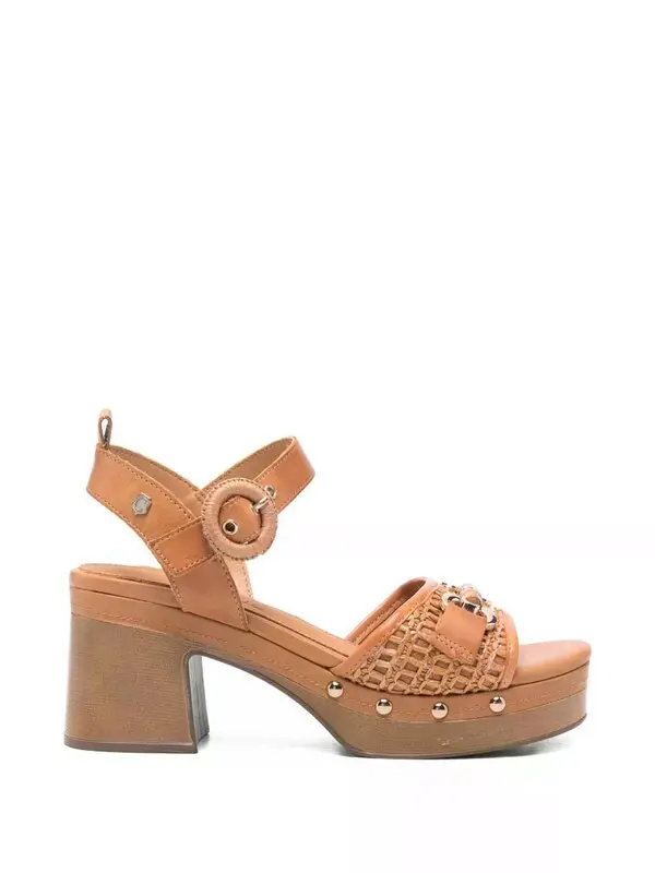 CARMELA Woven Detail Stud Embellished Sandals