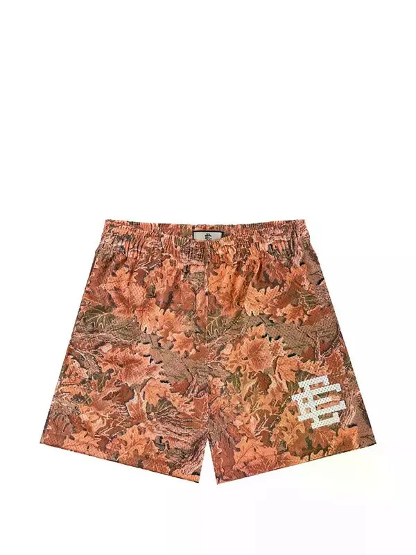 ERIC EMANUEL Leaf Print Mesh Shorts