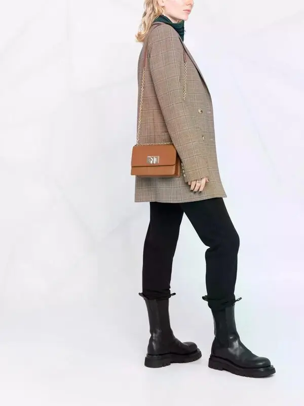 Furla 1927 Shoulder Satchel Bag - Brown