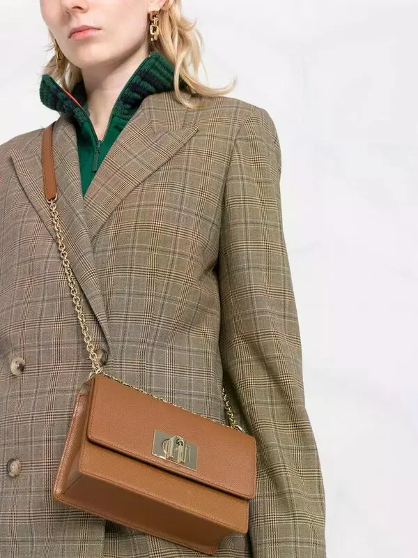 Furla 1927 Shoulder Satchel Bag - Brown