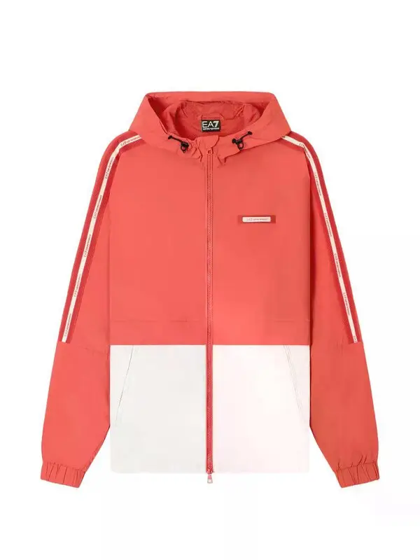 EA7 Colour-block Logo-tape Jacket