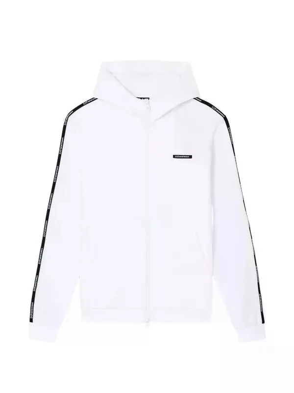 EA7 Logo Tape Zip Hoodie