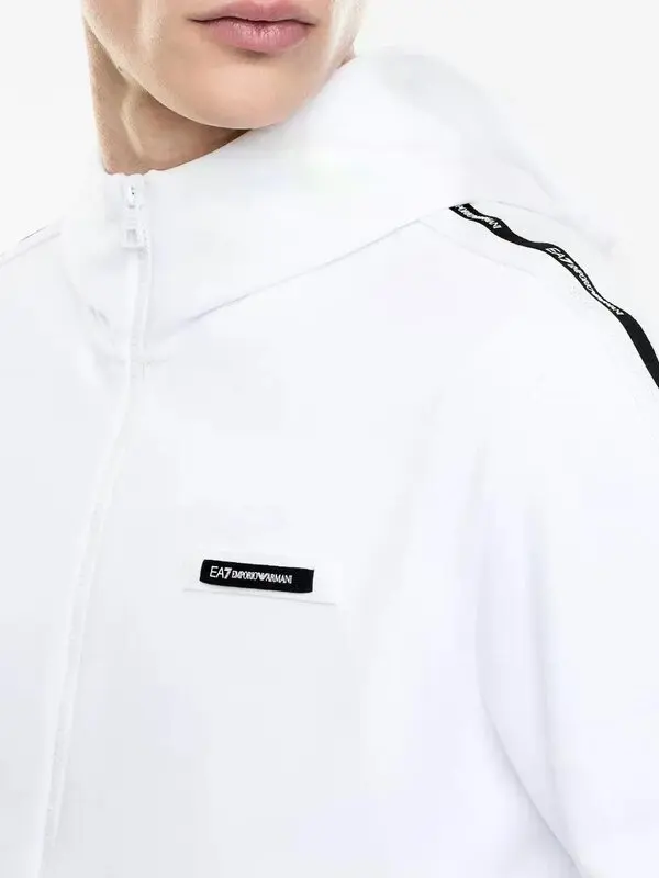 EA7 Logo Tape Zip Hoodie