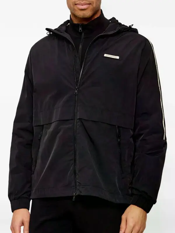 EA7 Logo-tape Hooded Jacket