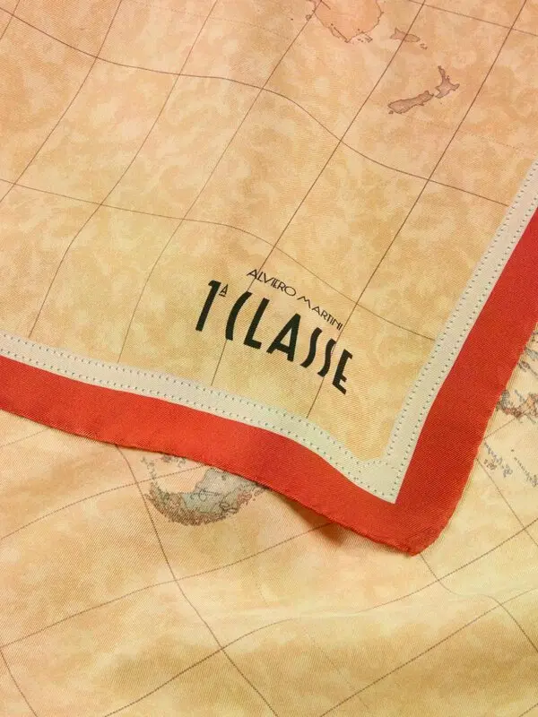 ALVIERO MARTINI 1° CLASSE Geo Classic Square Scarf - Neutrals