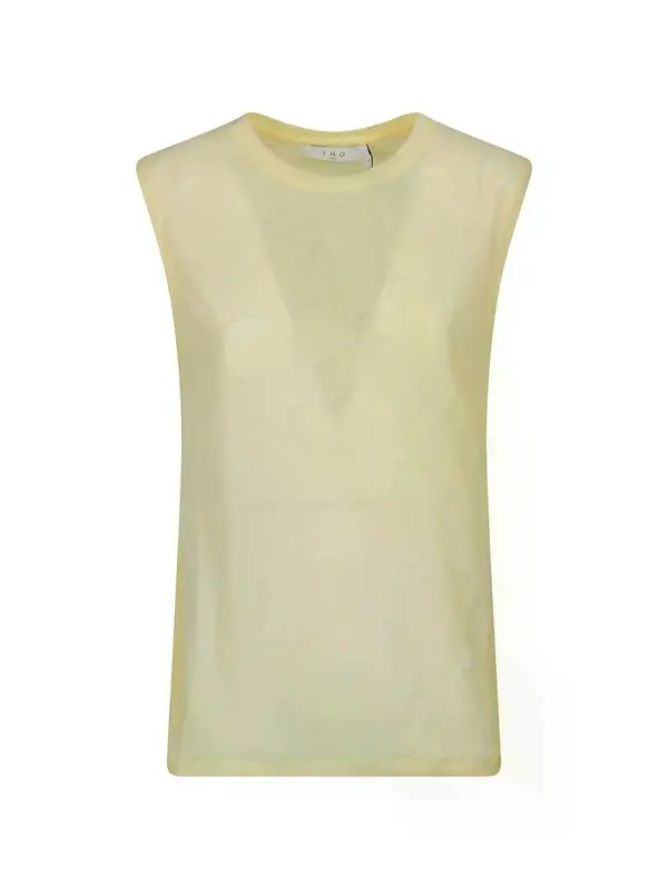 IRO PARIS Gloriana Distressed Sleeveless Top - Yellow