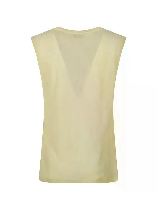 IRO PARIS Gloriana Distressed Sleeveless Top - Yellow