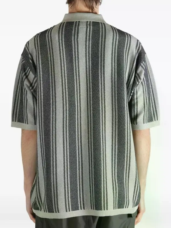 Nanamica Stripe-knit Polo Shirt