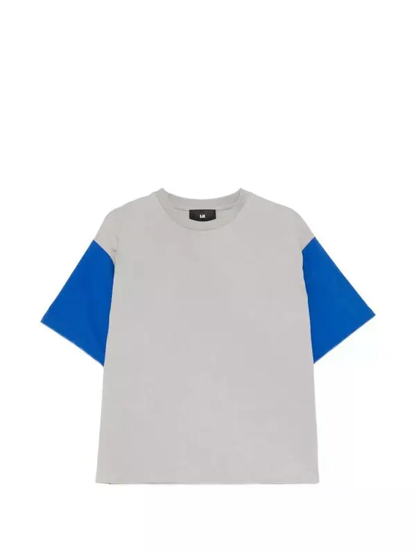 LII Colour-block Short-sleeve T-shirt - Grey