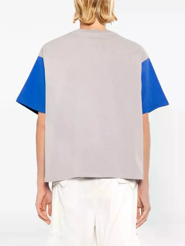 LII Colour-block Short-sleeve T-shirt - Grey