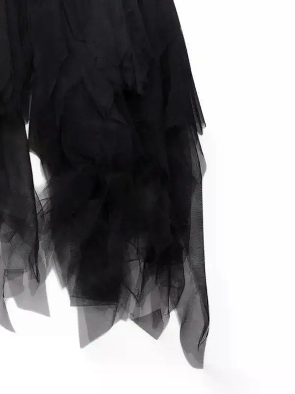 Matieres Fecales Layered Tulle Strapless Top - Black
