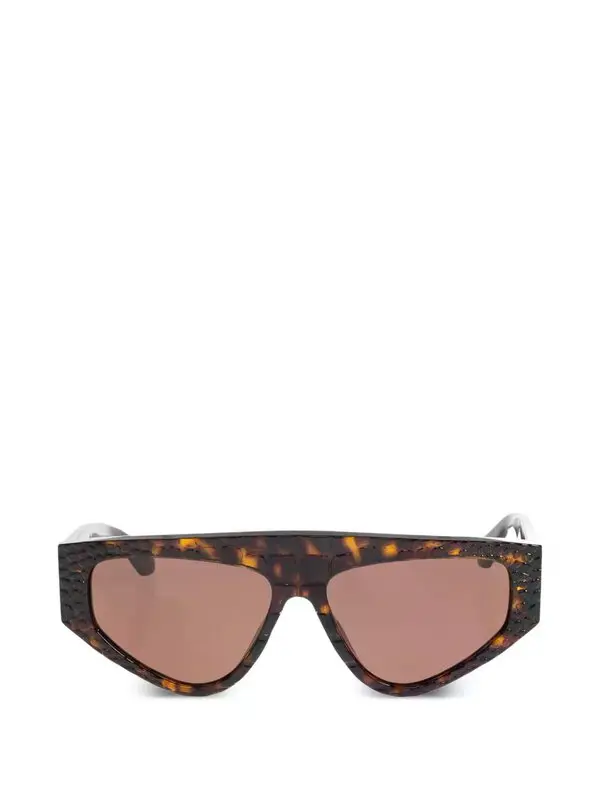 Alaïa Tortoiseshell Effect Geometric Sunglasses