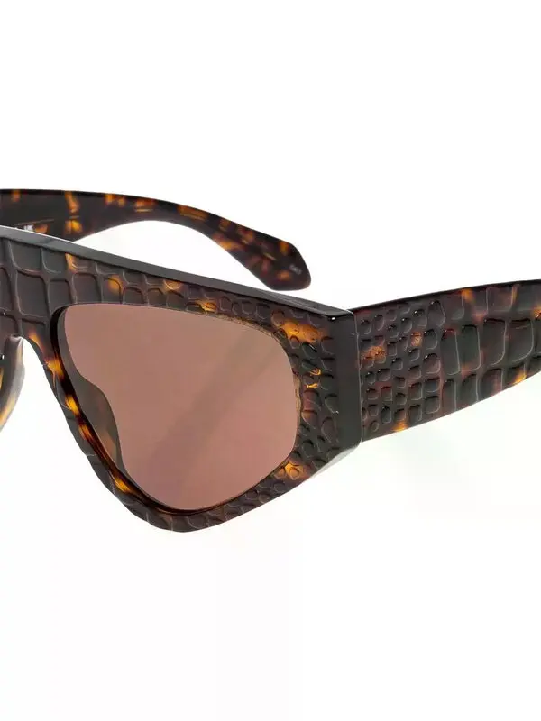 Alaïa Tortoiseshell Effect Geometric Sunglasses