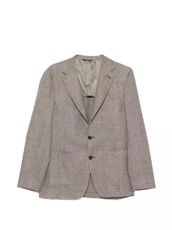 Canali Notched-lapel Single-breasted Blazer - Neutrals