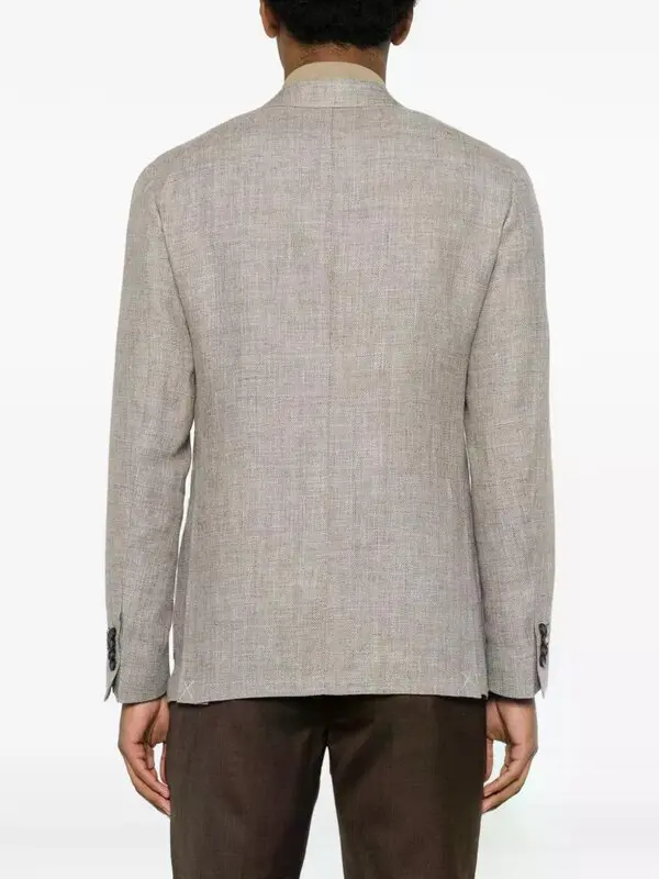Canali Notched-lapel Single-breasted Blazer - Neutrals