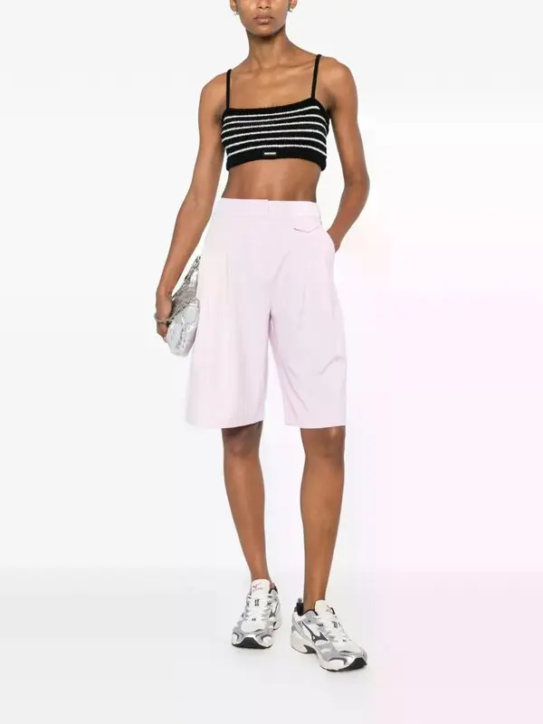 WRSTBHVR Striped Cropped Top