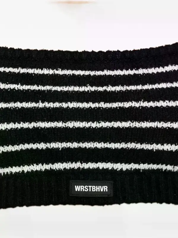 WRSTBHVR Striped Cropped Top