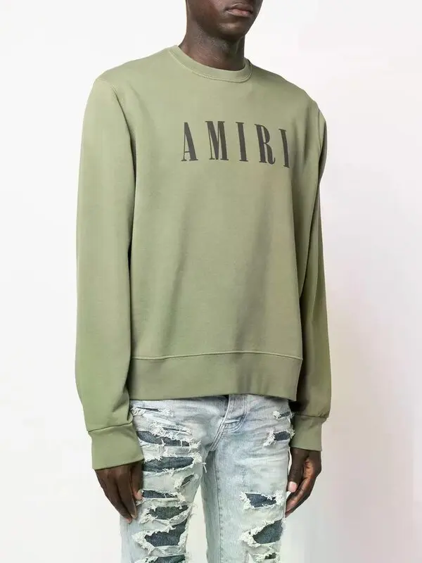 Amiri Logo Print Crew Neck Sweatshirt