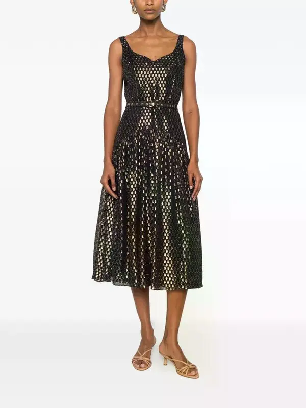 PARLOR Polka Dot Midi Dress