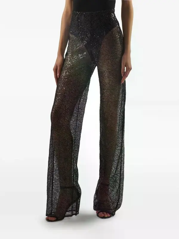 TALLER MARMO Marlene Sequined Trousers - Black
