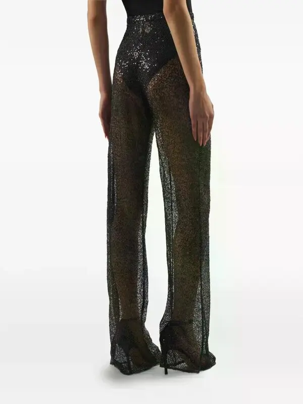 TALLER MARMO Marlene Sequined Trousers - Black