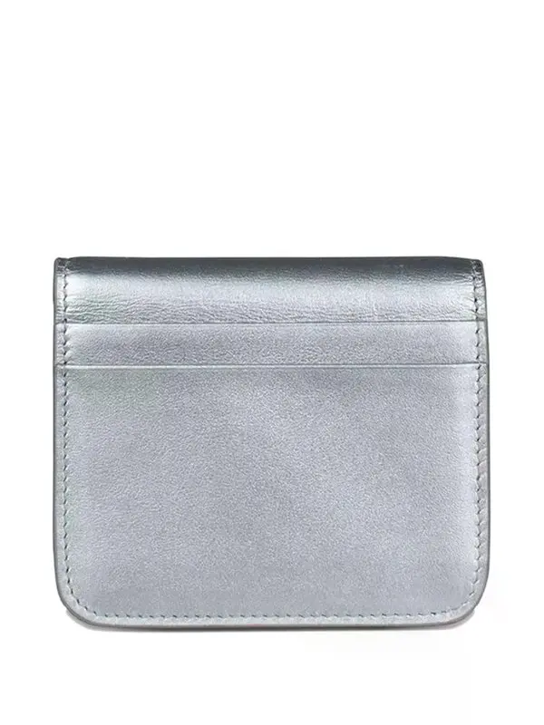 Balenciaga Logo-print Press-stud-fastening Wallet - Silver