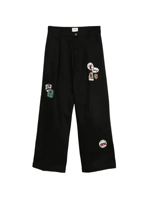 KAMIYA Patch-detail Pleated Trousers