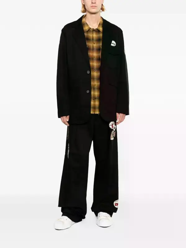 KAMIYA Patch-detail Pleated Trousers
