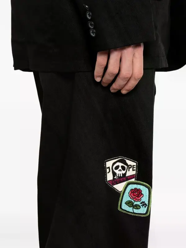 KAMIYA Patch-detail Pleated Trousers