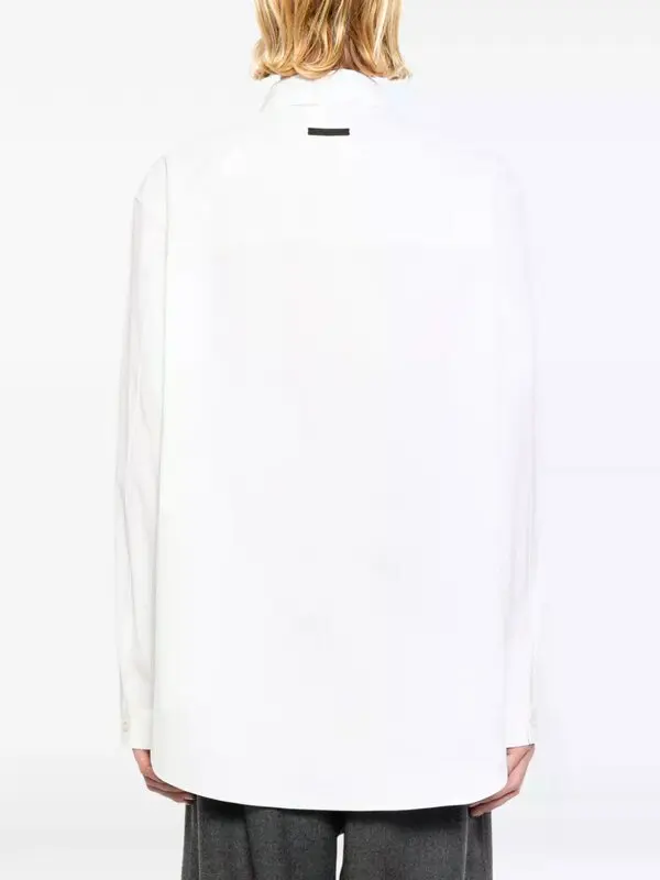 Fear Of God Concealed-placket Curved-hem Shirt - Neutrals