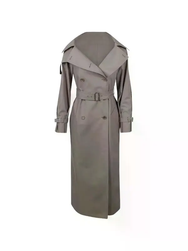 Max Mara Pancia Belted Double-breasted Trench Coat - Grey