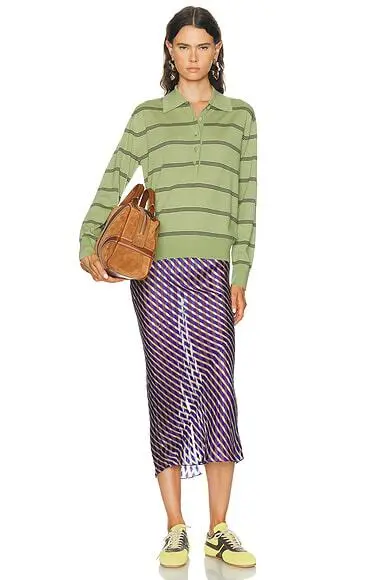 Dries Van Noten Tuno Striped Polo Top