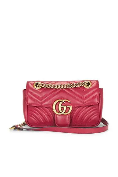 Gucci Gg Marmont Shoulder Bag - Red