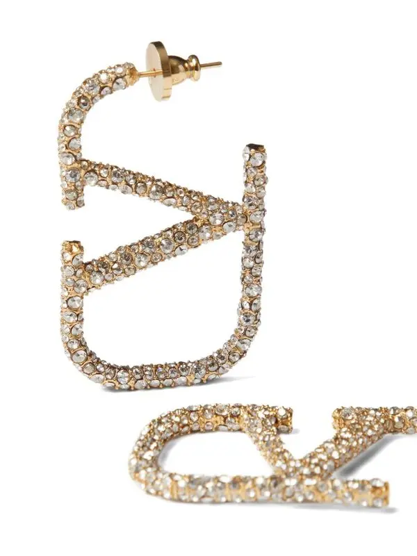 Valentino Garavani Vlogo Signature Crystal Earrings