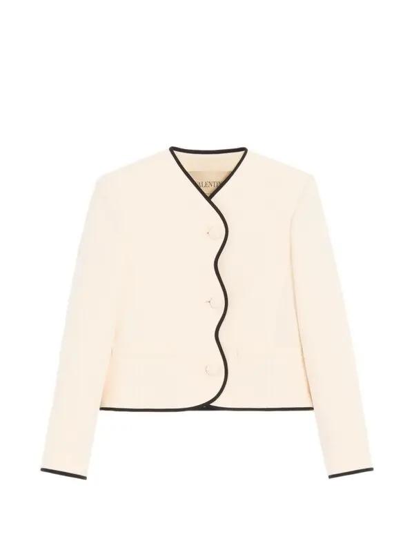 Valentino Garavani Wool And Silk Blend Jacket - White